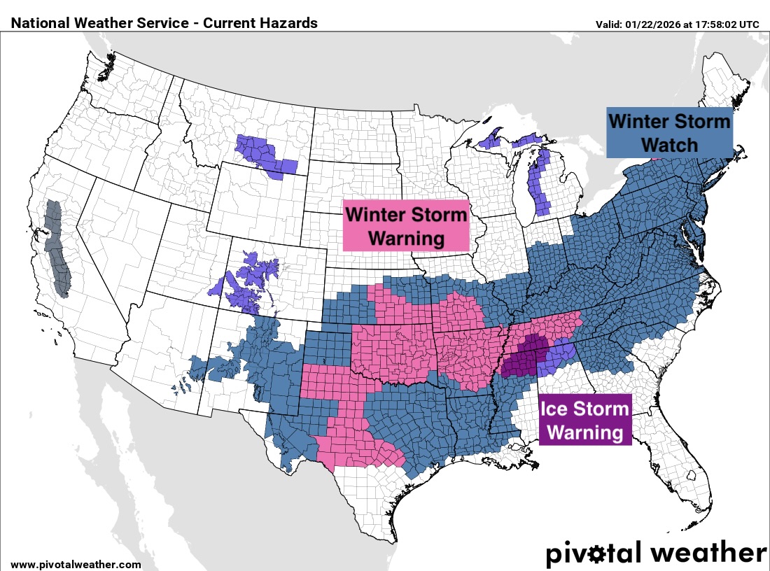 Weatherstem | Jan 22: Major Winter Storm Update: Expected Impacts and ...
