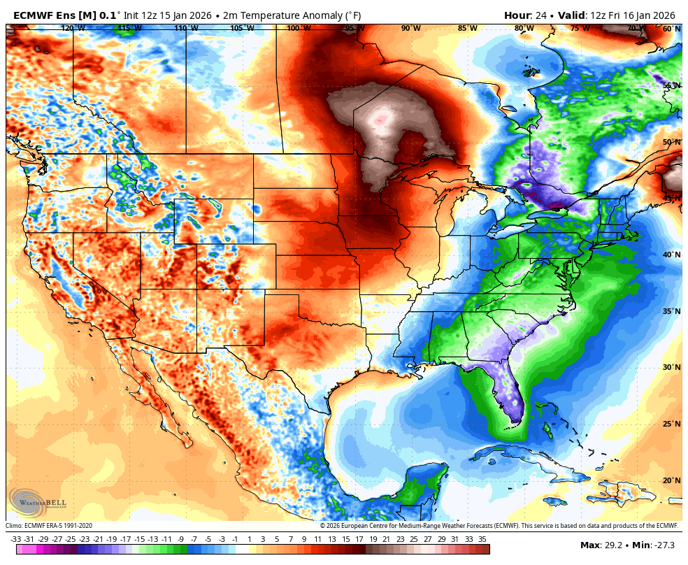 Weatherstem | Jan 15: Cold Takes Over, Southern Snow Update